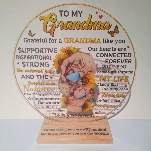 Other | Inspirational Grandma Plaque Gift With Sunflower Design New ...